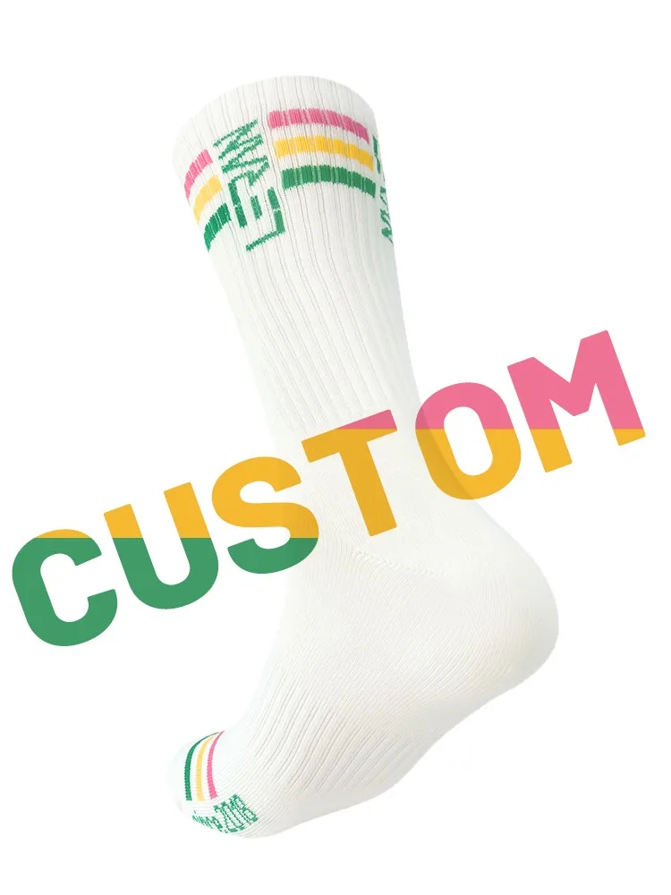 Unisex Jacquard Cotton Crew Green Organic Men Sock Basketball Soccer ...