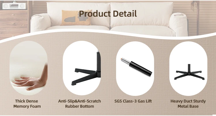 Armless Criss Cross Chair Comfy Office Chair With Lumbar Support Pillow ...