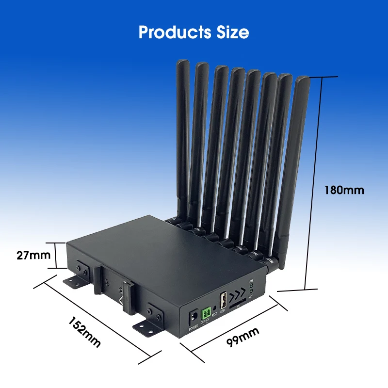 Industrial 5G Cpe Cellular Router Hotspot 2.5G WAN Wifi 6 3000Mbps 5G ...