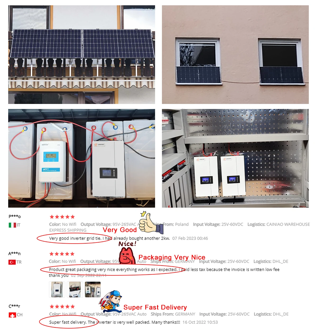 Lumentree 600w Grid Tie Solar Inverter for Home Use