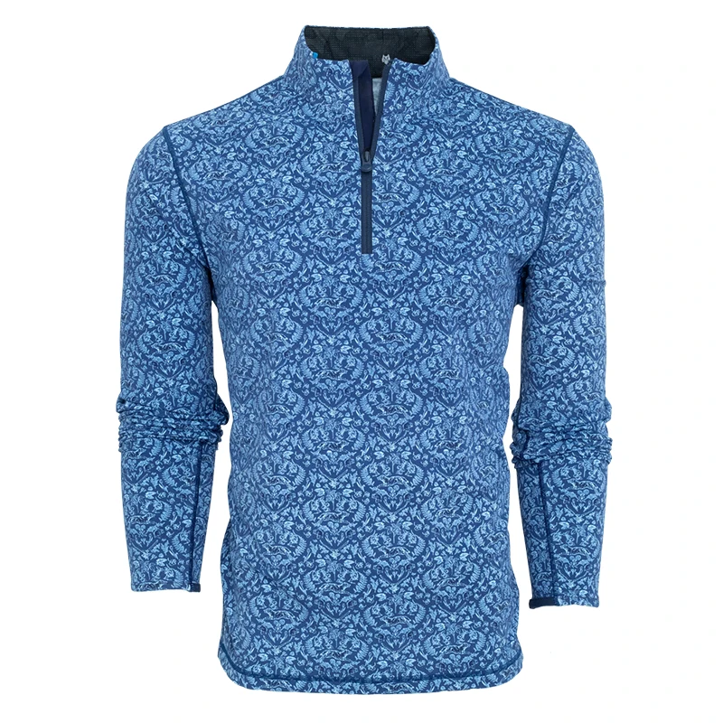 Custom All Over Print Polyester Spandex Men's Sport Quarter 1/4 Zip ...