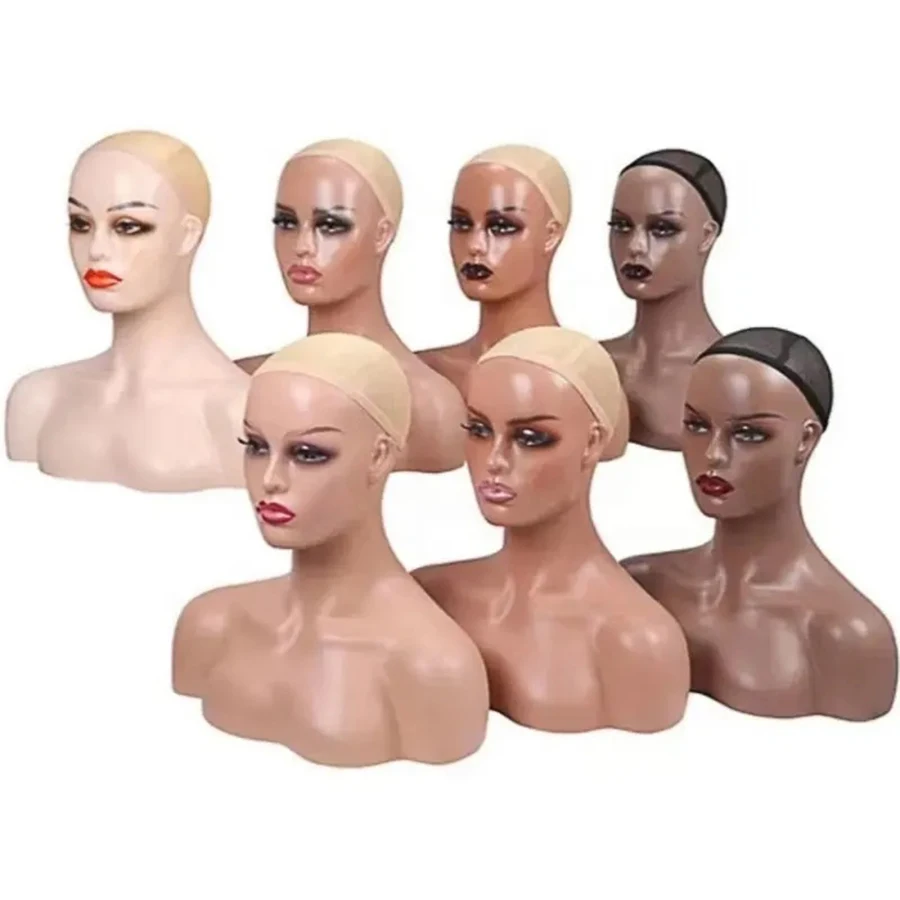 Female Wig Upper Body Pvc Female Maniquines Heads With Shoulders For ...