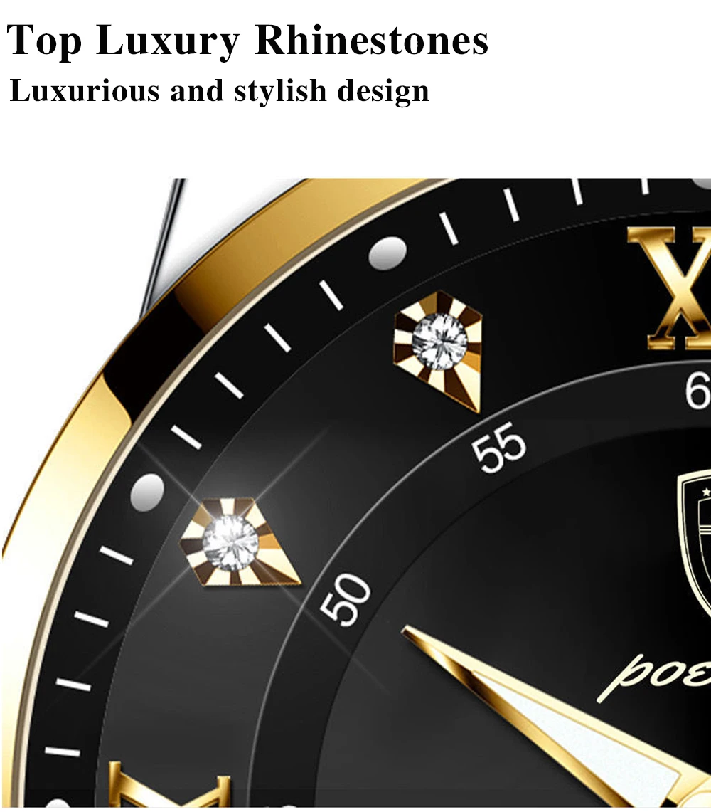 POEDAGAR 836 Men's Chronograph Watch - Stainless Steel, Luminous ...