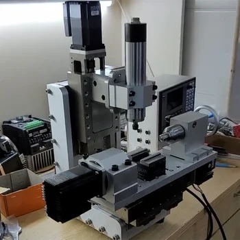 Fast Speed Mini Desktop 4 Axis Cnc Center Machine With 750w Servo Motor ...