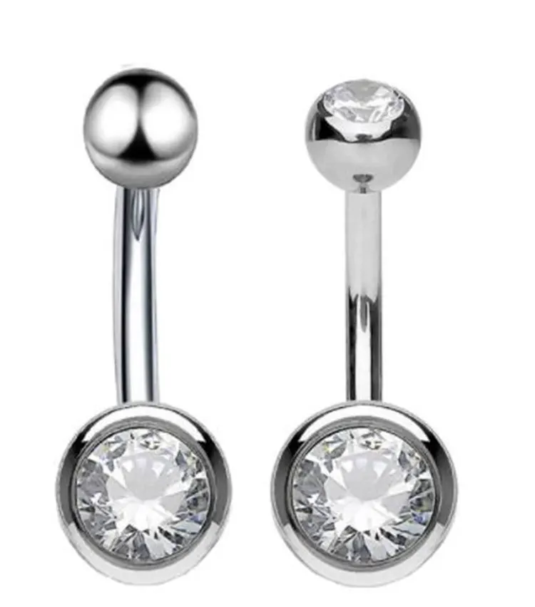 Lefeng Piercing Jewelry Titanium Women Surgical Belly Navel Ring Zircon ...