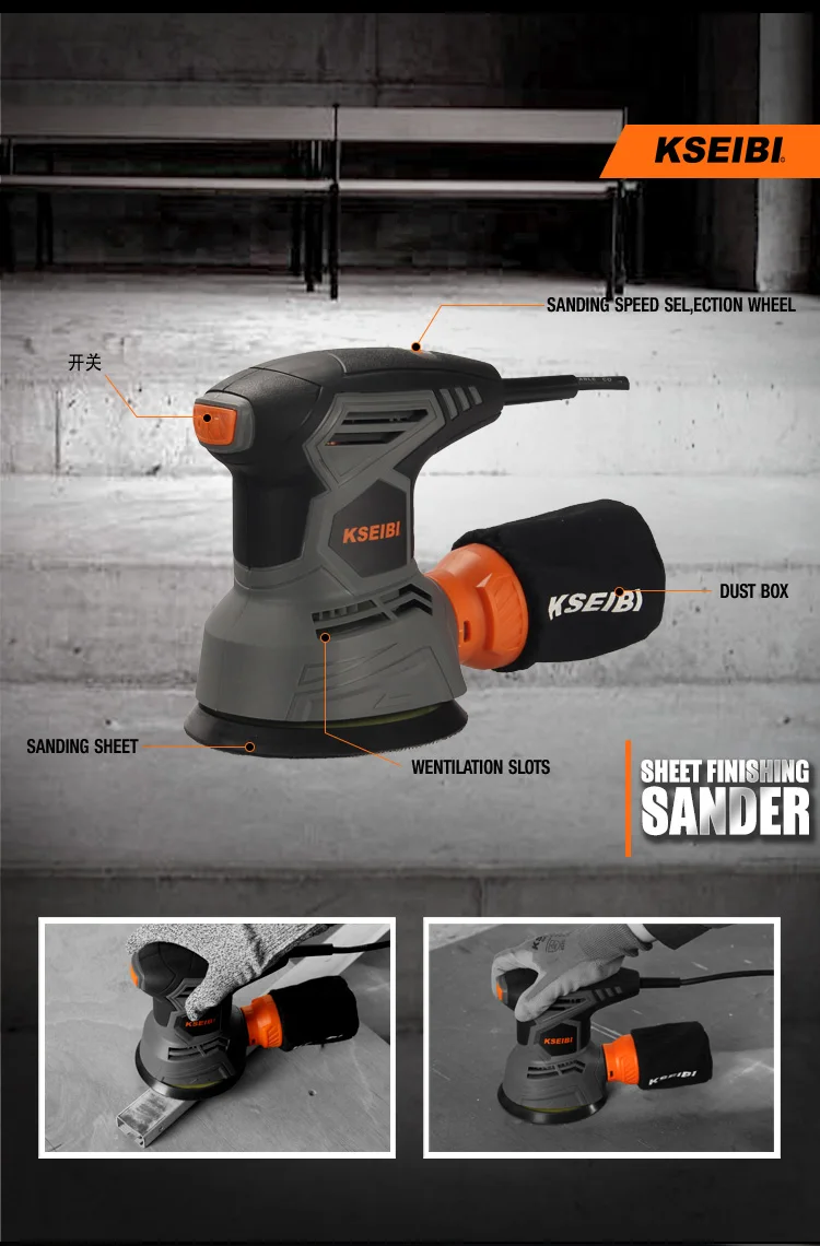 KSEIBI Random Orbit Sander Professional Electric Polishing Machine ...