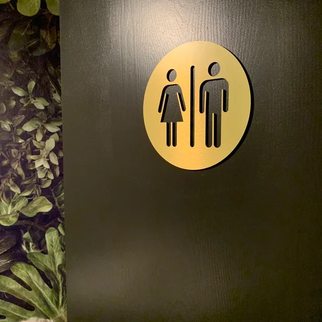 Female Restroom Door Sign Metal Bathroom Sign Women's Toilet Modern ...