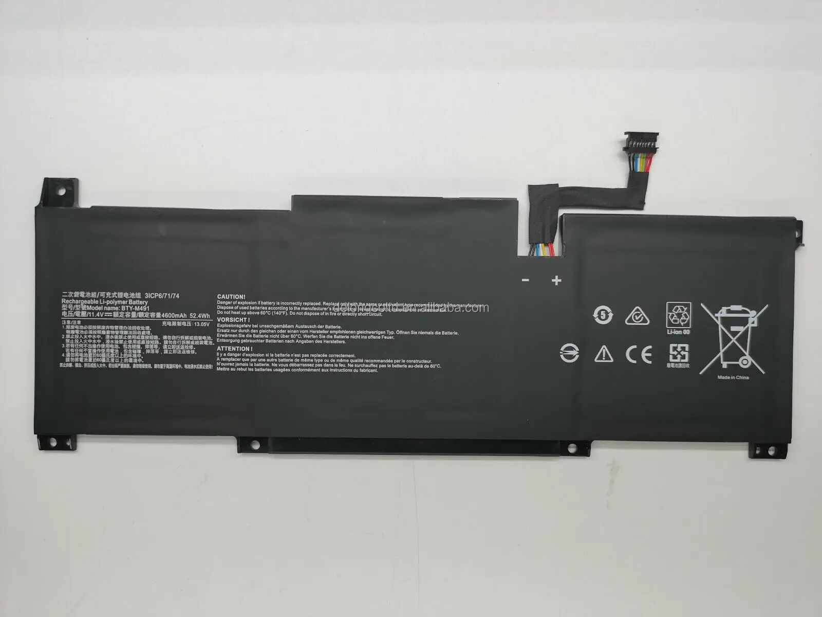 11.4v/52.4wh New Genuine Bty-m491 Battery For Msi Modern 15 A10m A11m Stealth 15m A11m Summit ...