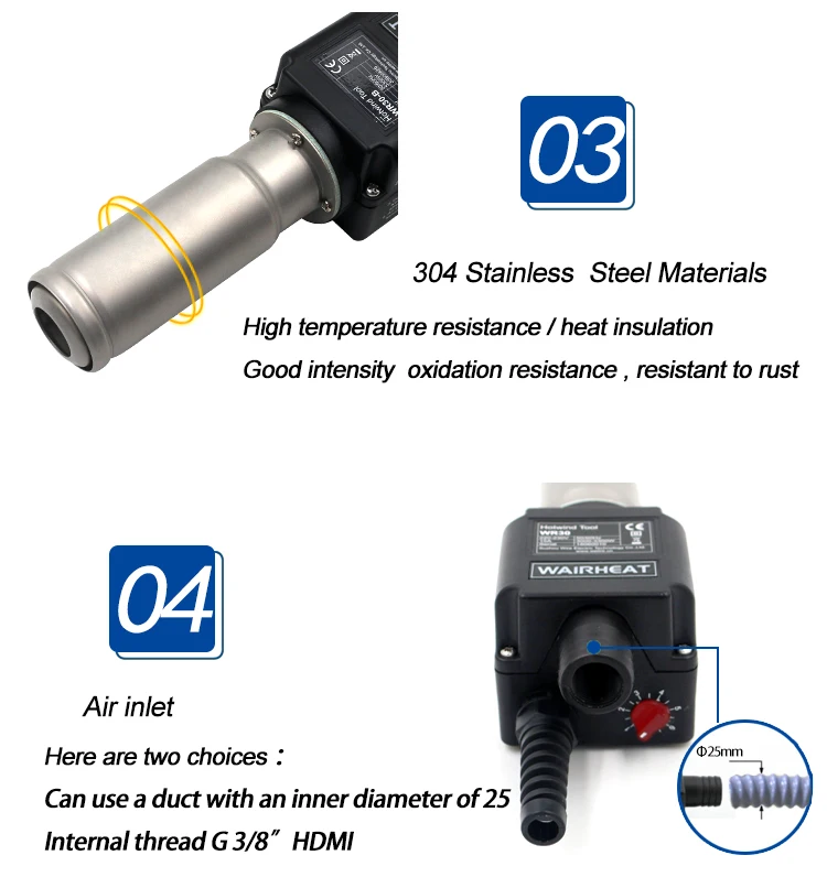 WR30 230V 3300W LE 3000 TYP3000 - High Temperature Heating Gun