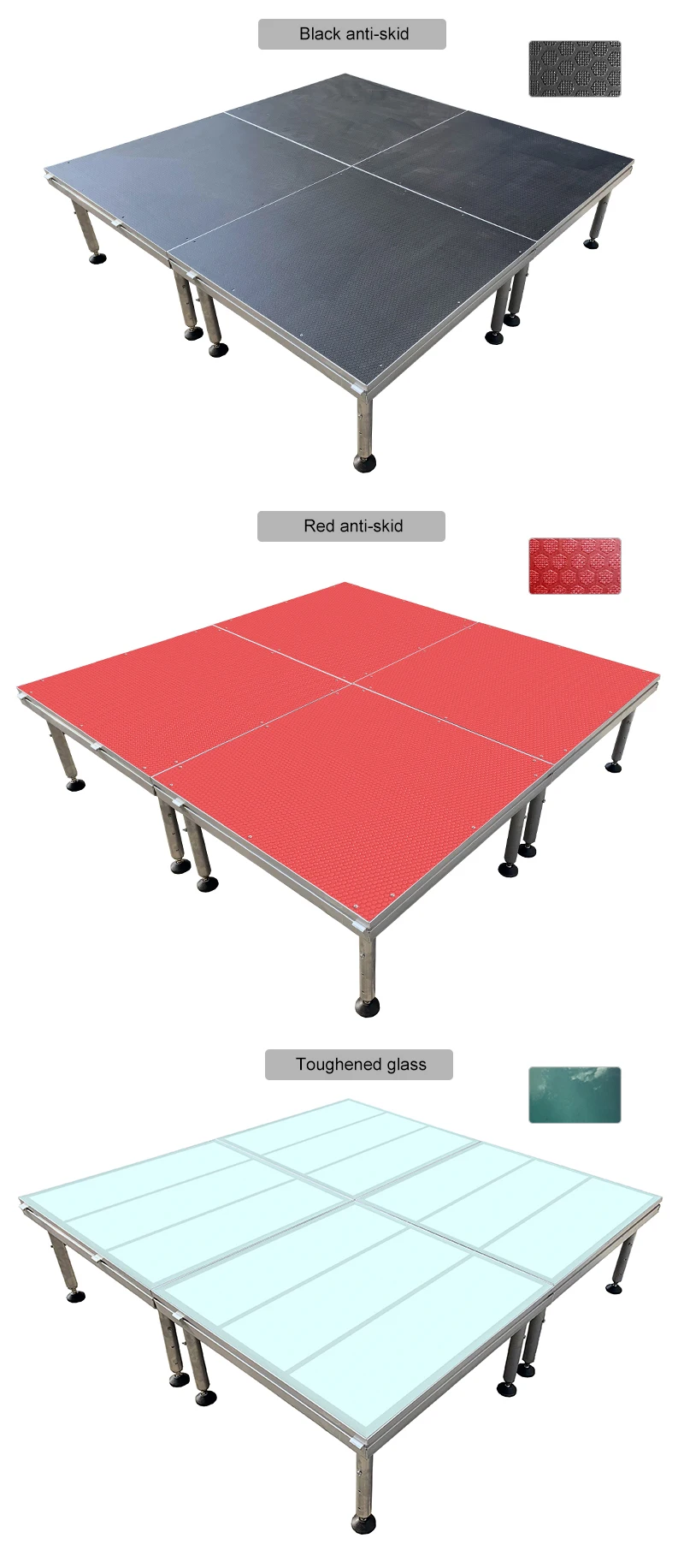 4ft X 8ft Portable Interlock Stage , White Plywood Platform Stage ...