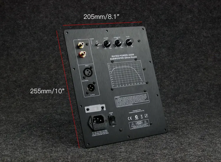 Theater Subwoofer Amplifier Plate - 200W Output for 4-8Ω Speakers ...