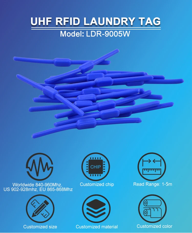 Uhf Silicone 90mm Rfid Fabric Laundry Tag H9 Uhf Washable Laundry Tag ...