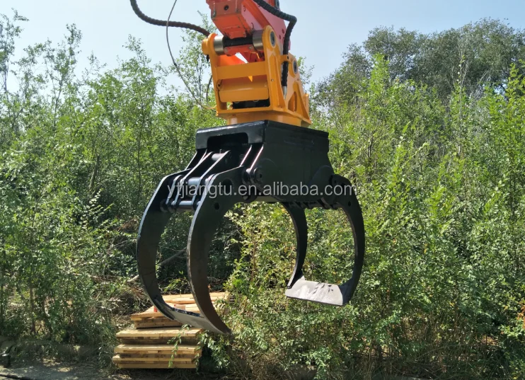 JT Attachment Timber Grab Hydraulic Rotating Wood Log Grapple for ...