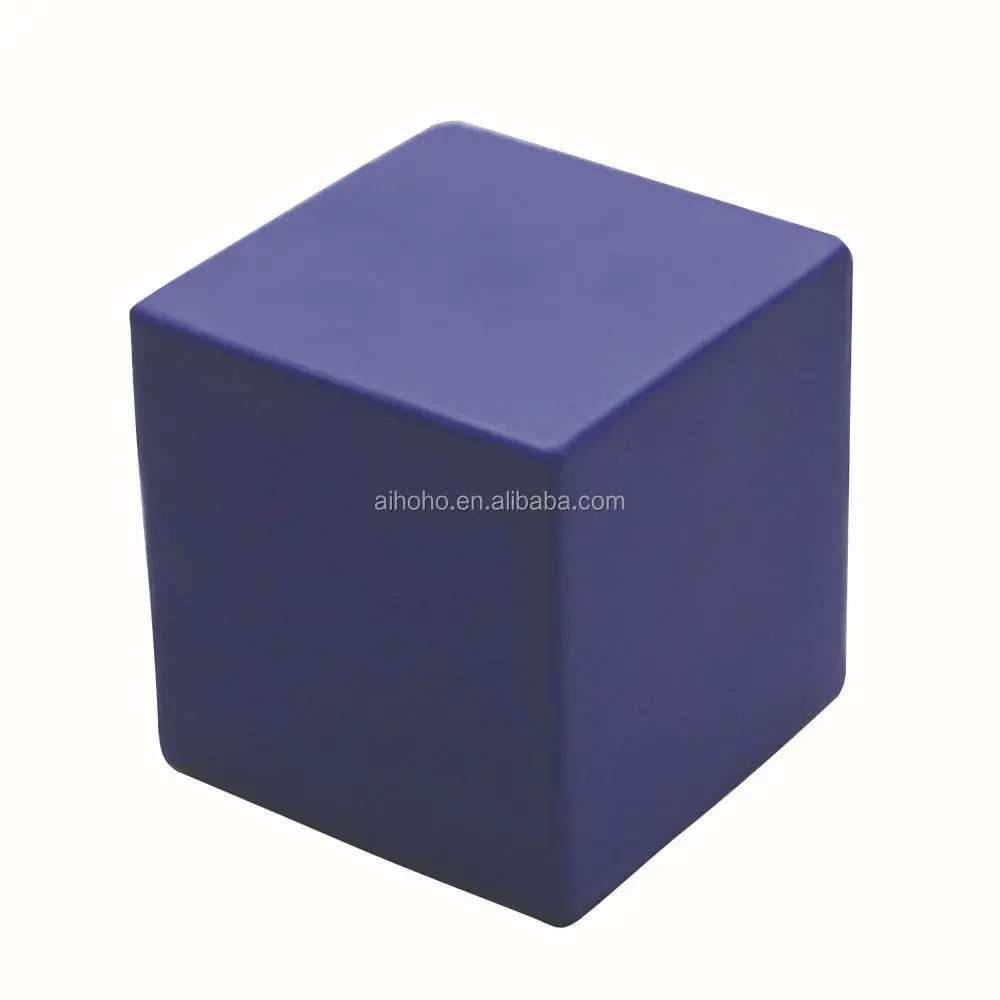 Custom Logo Foam Stress Ball Cube - 65mm Promotional Gift OEM