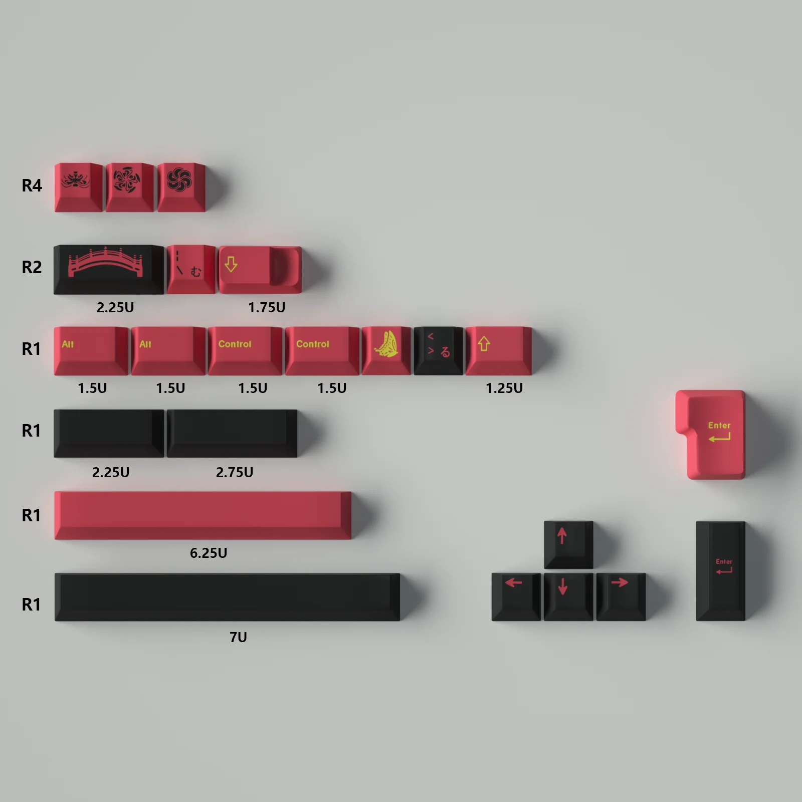 GMK Higanbana Keycaps - Dye Sublimation Cherry Profile