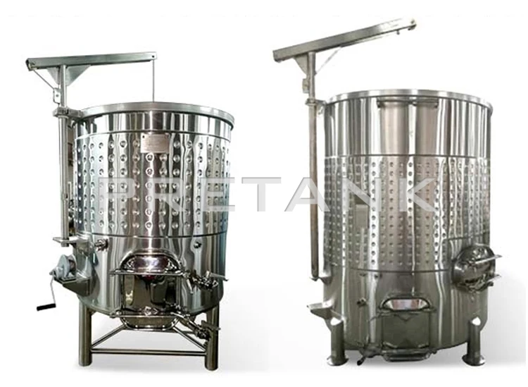 Heavy-duty Stainless Steel 500l Dimple Jacket Wine Fermenter Floating ...