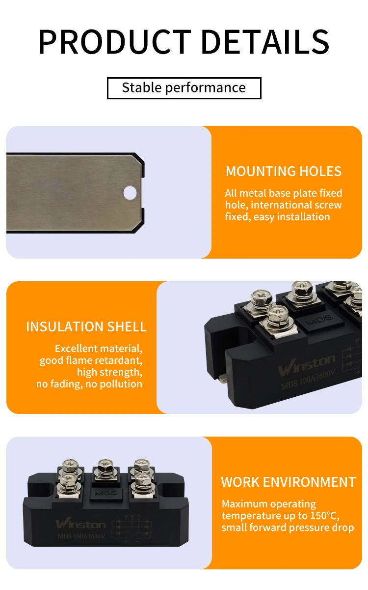 MDS 100A 3 Phase Rectifier Bridge Diode Module| Alibaba.com