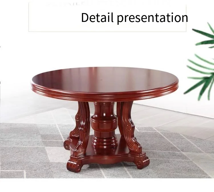 Solid Wood Rotating Dining Table Dining Table And Chair Set Restaurant ...