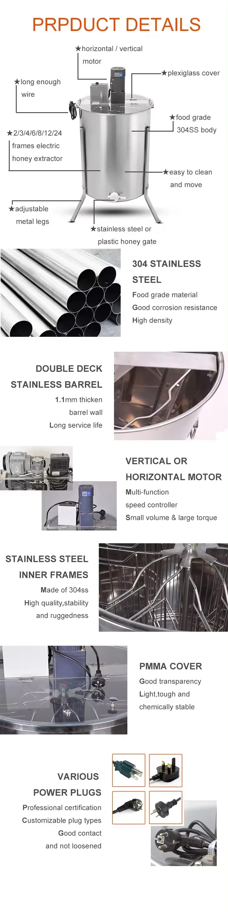 8 Frame Honey Centrifuge - Efficient Honey Processing