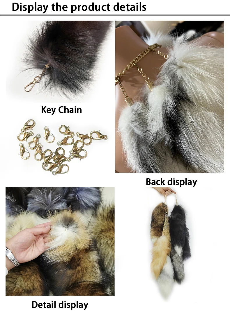 2025 Fashion Trend New Genuine fox Fur Tail Cosplay fox Fur Tail ...