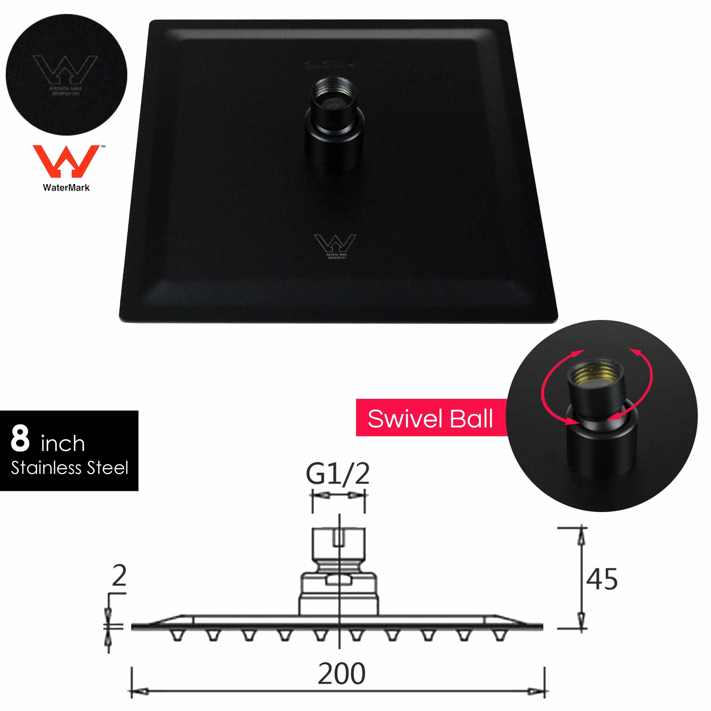 Australian Standard Watermark Wels Wall Mounted Half 3 Functions ...