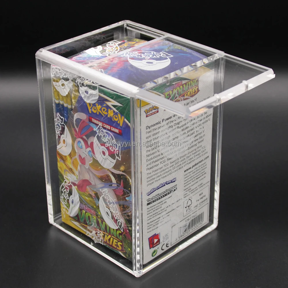 Ray Yi Premium Clear Acrylic Pokemon Half 18 Pack Booster Box Display ...