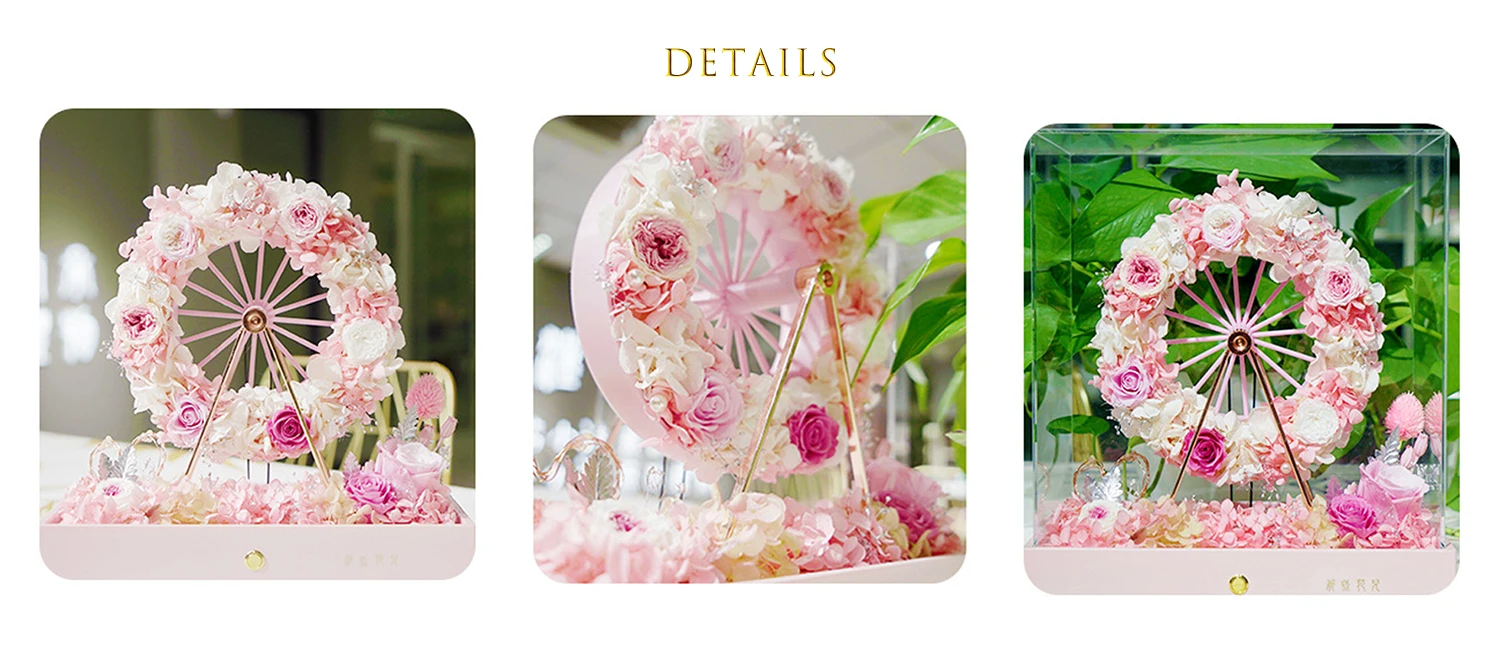 Wholesale Hydrangea and Rose Ferris Wheel Preserved Flower for ...