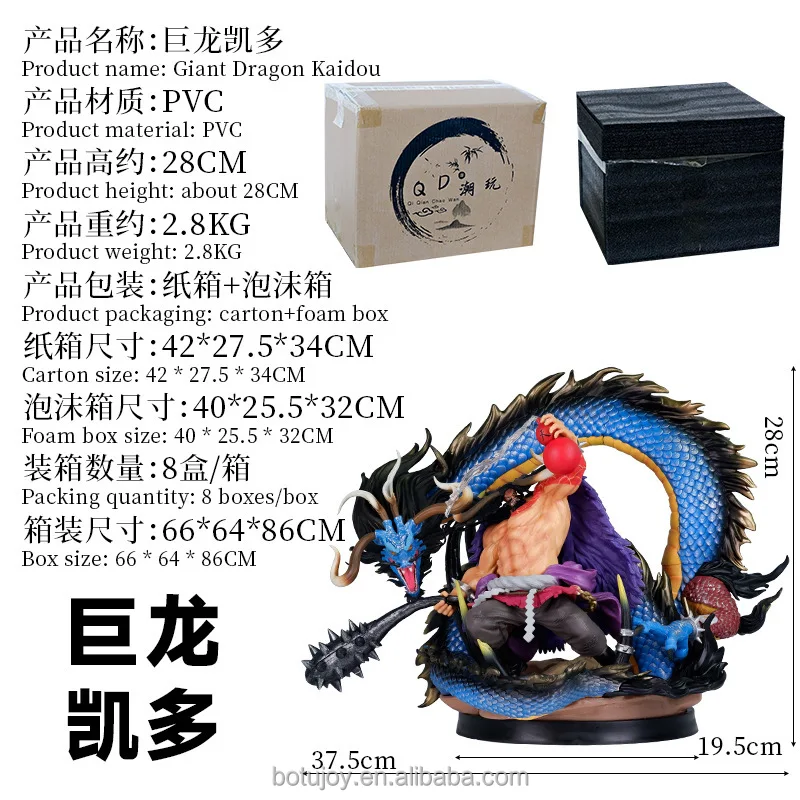 Animation One King Piece Action Figure Black Pearl Dragon Kaido Hand Do ...