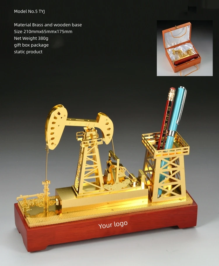 Oilfield Oil Well Drill Rig Model Gauge Scale Oil Pump Jack