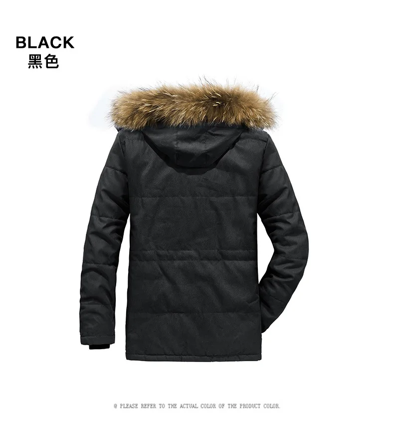 Custom Parka Jacket Men's Hooded Warm Coat Sports Winter Jacket