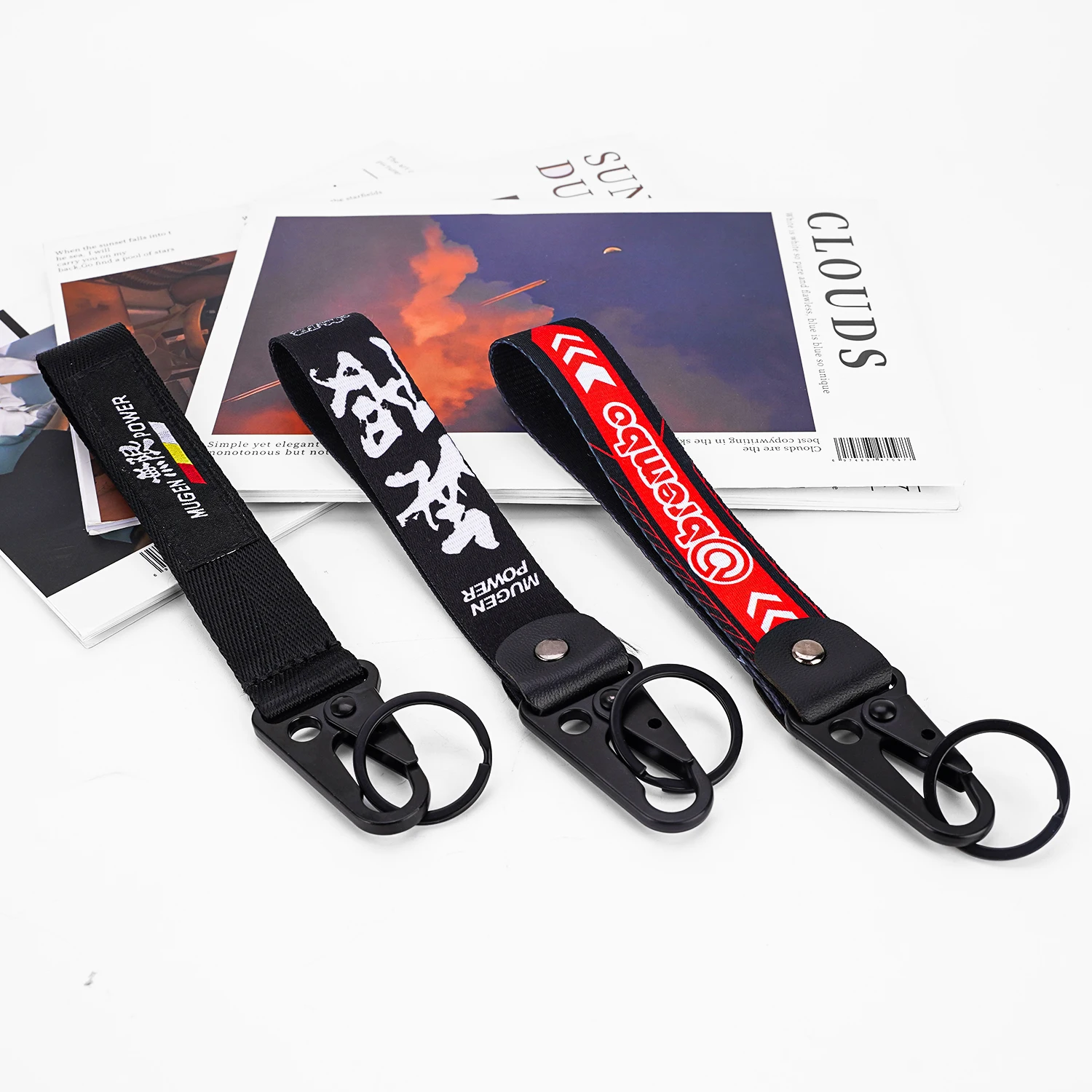 Custom Keychain Lanyard Logo Motorcycle Short Wrist Lanyards Key ...