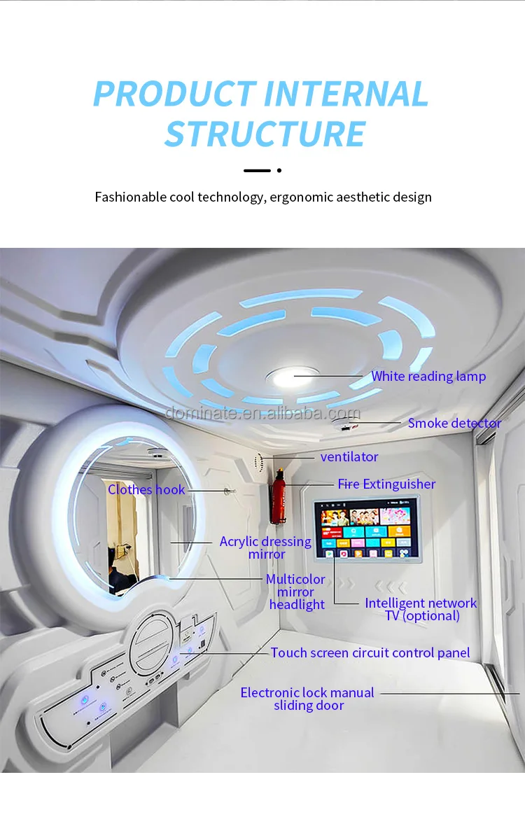 Hot Sale Double Soundproof Capsule Beds for Hotels - Modern Sleeping ...