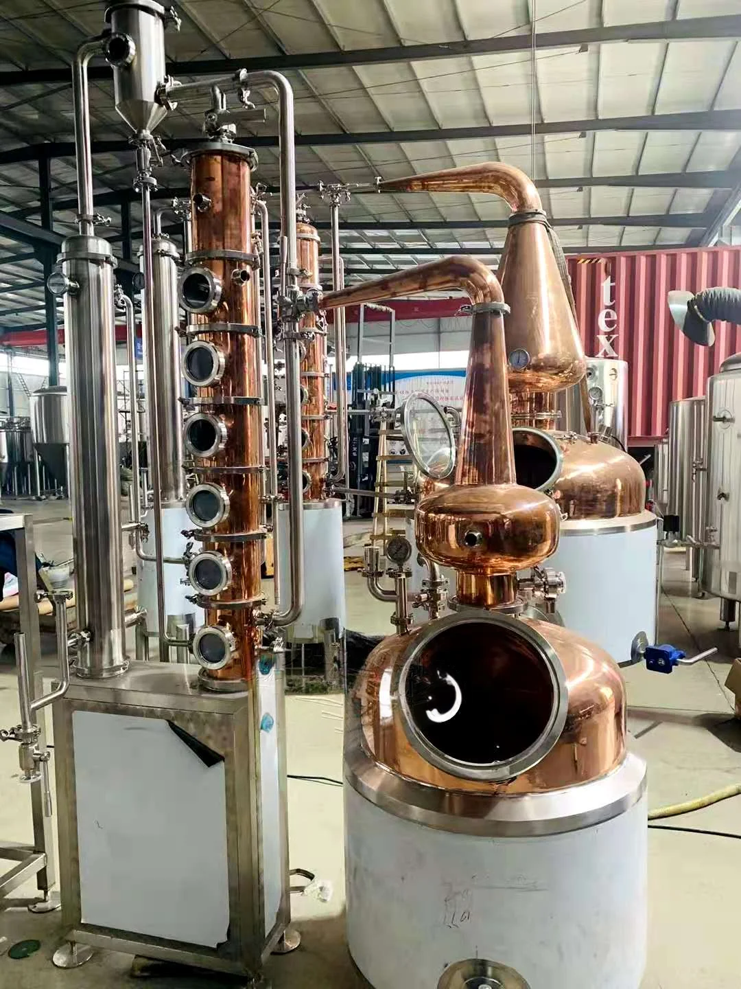 500l Copper Distillation Equipment Gasoline Distiller Pot Stills - Buy ...