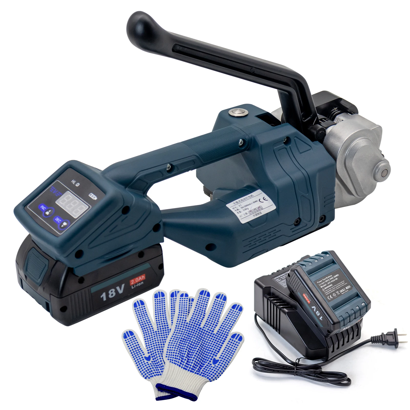 Manual Control Battery Powered Strapping Tool V1 for Plastic Belt Strap