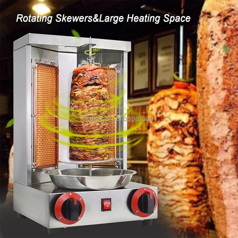 High Quality Top Selling Gas 2 Burners Shawarma Maker Machine Chicken ...