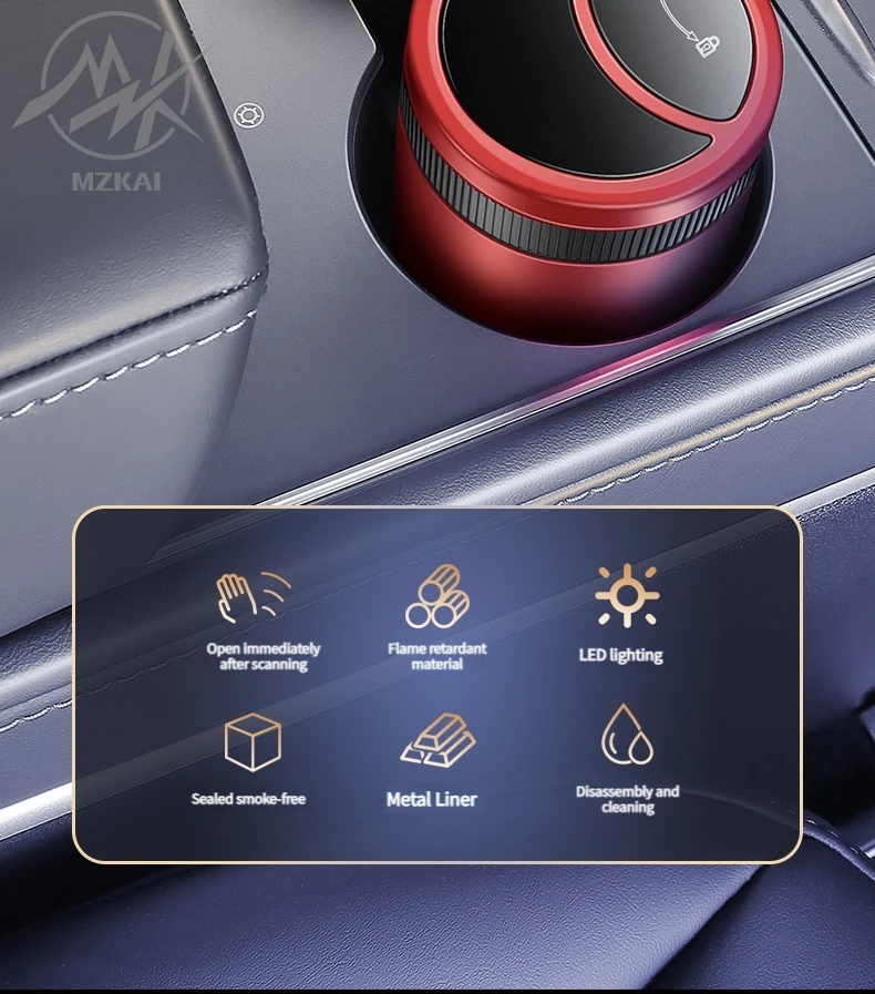 Smart Smokeless Ashtray - Customizable for Cars & Outdoors
