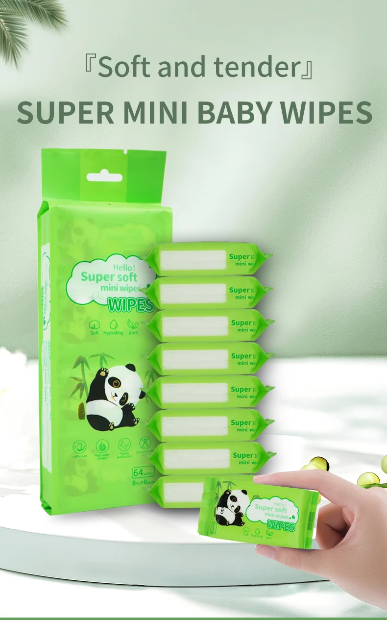 Mini Water Wipes - Unscented Baby Wipes for Sensitive Skin