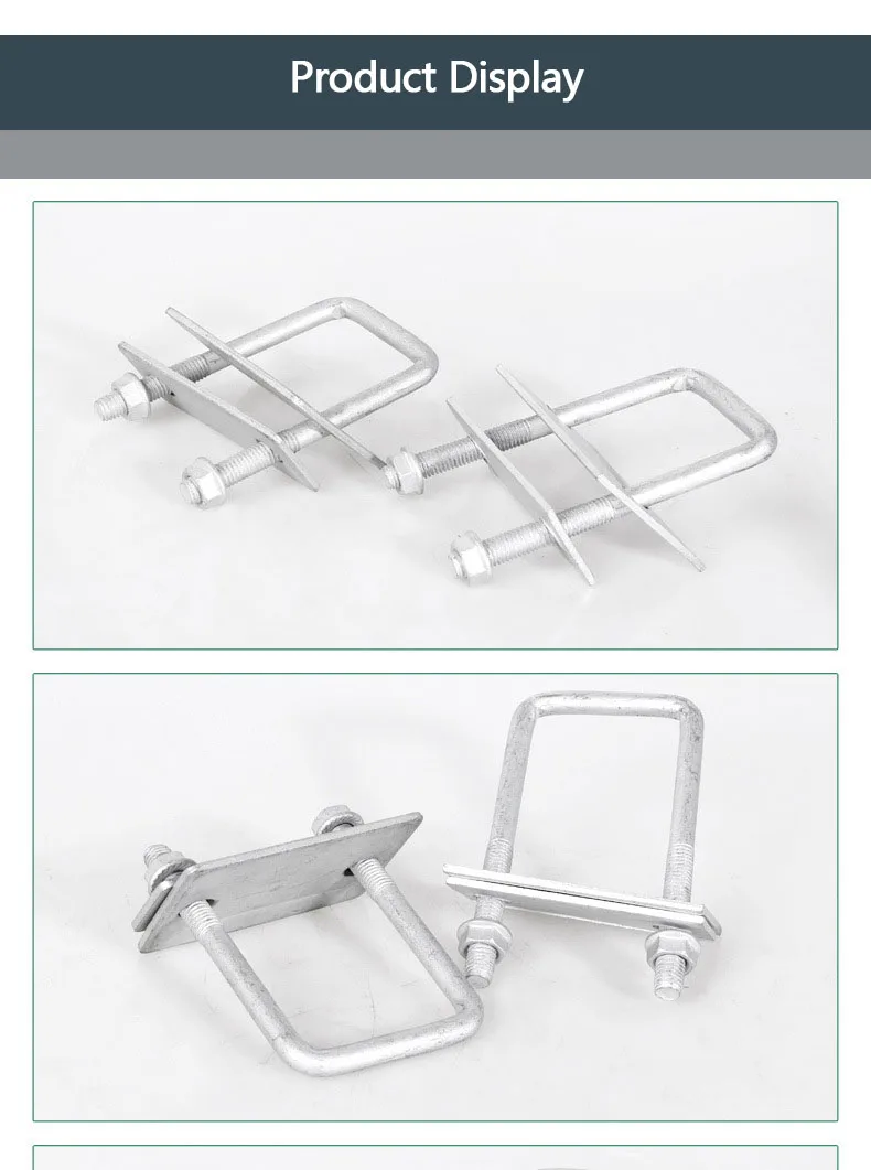 Stainless Steel Pipe Clamp Bending U Bolts With Splint Hex Flange Nut ...