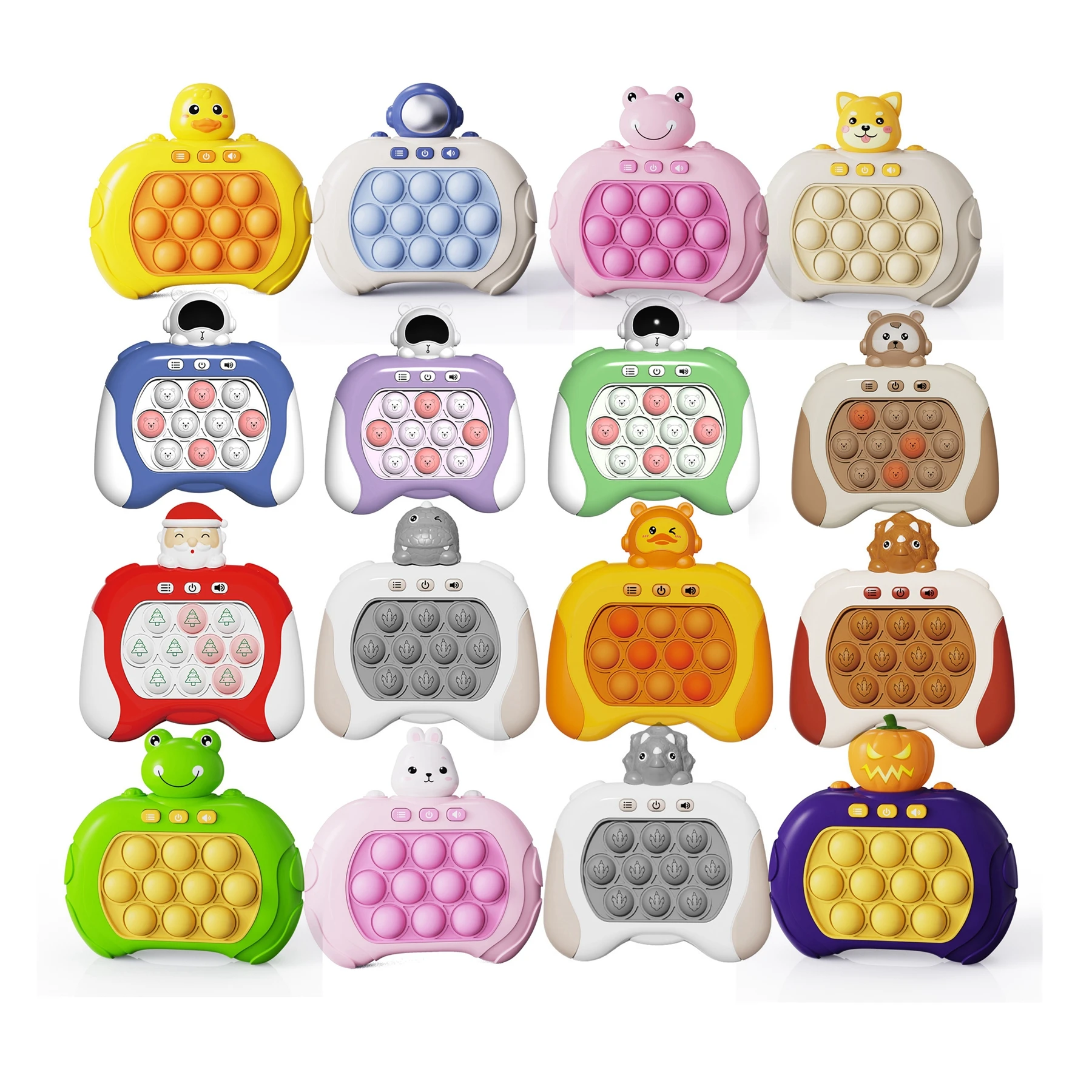 New Pops Quick Push It Game Electronic Light Up Bubble Fidget Toy,Fast ...