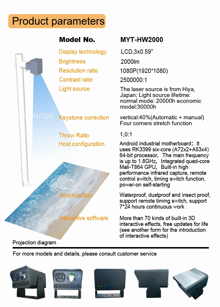 Large 3d Holographic Mapping Projector Interactive Floor Projector ...