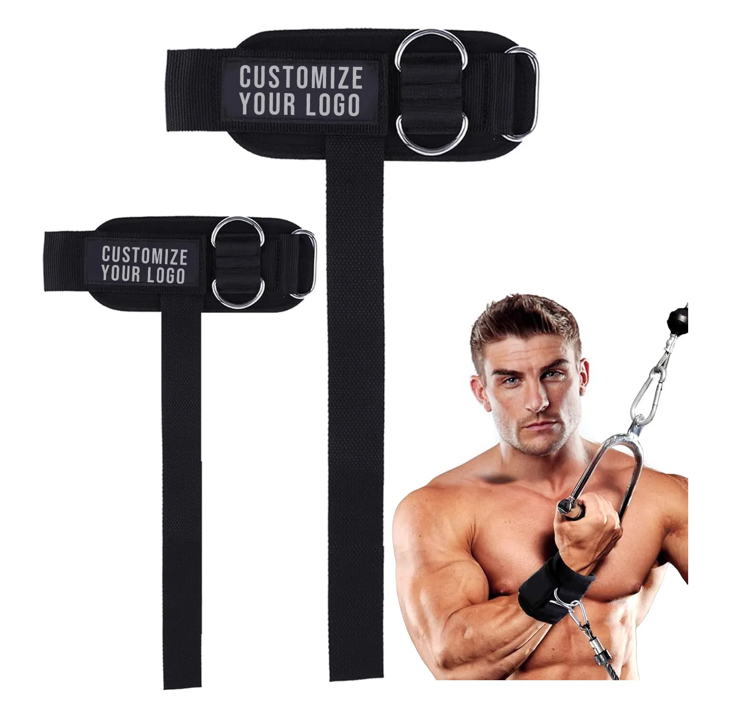 Lifting Straps with D Ring - Premium Adjustable Wrist Support