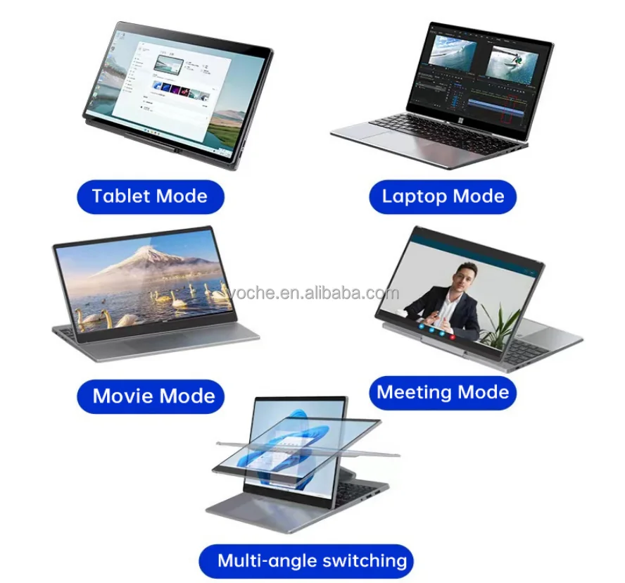2023 Hot Selling Slim Laptop 15.6 Inch Lpddr5 12g High Quality 2in1 360 ...