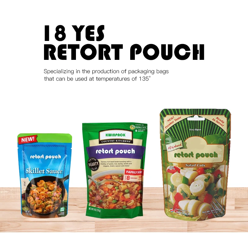 Plastic Sauce Food Packaging Bags Doypack High Temperature Cooking Bag ...