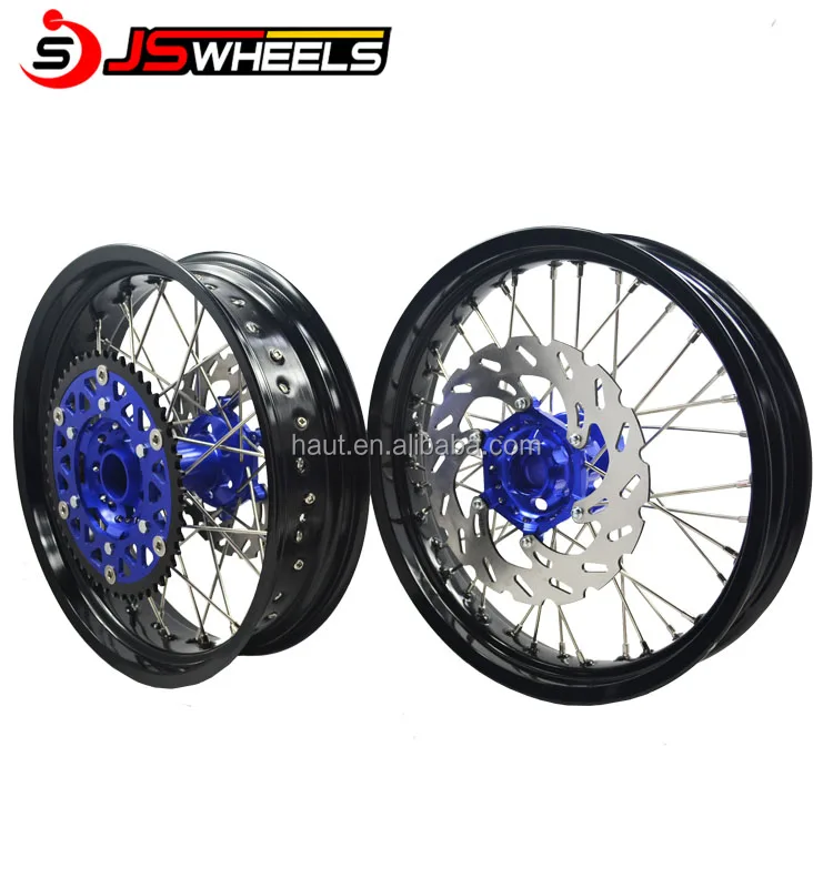 YZ250 Aluminum 17 Inch Supermoto Wheels for Motorcycles - OEM Available