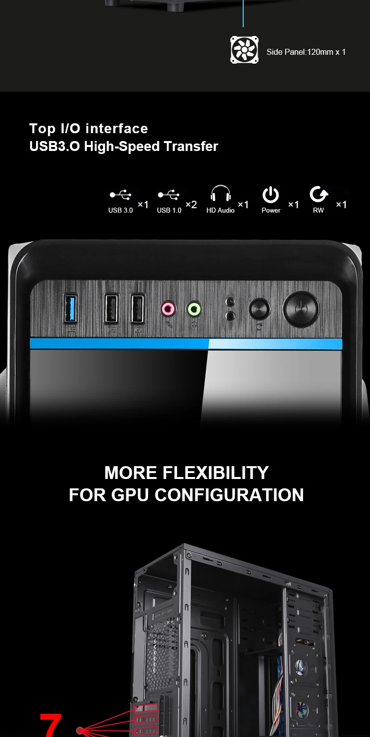 Normal Office Design ATX PC Case 997-RD - Red Edition