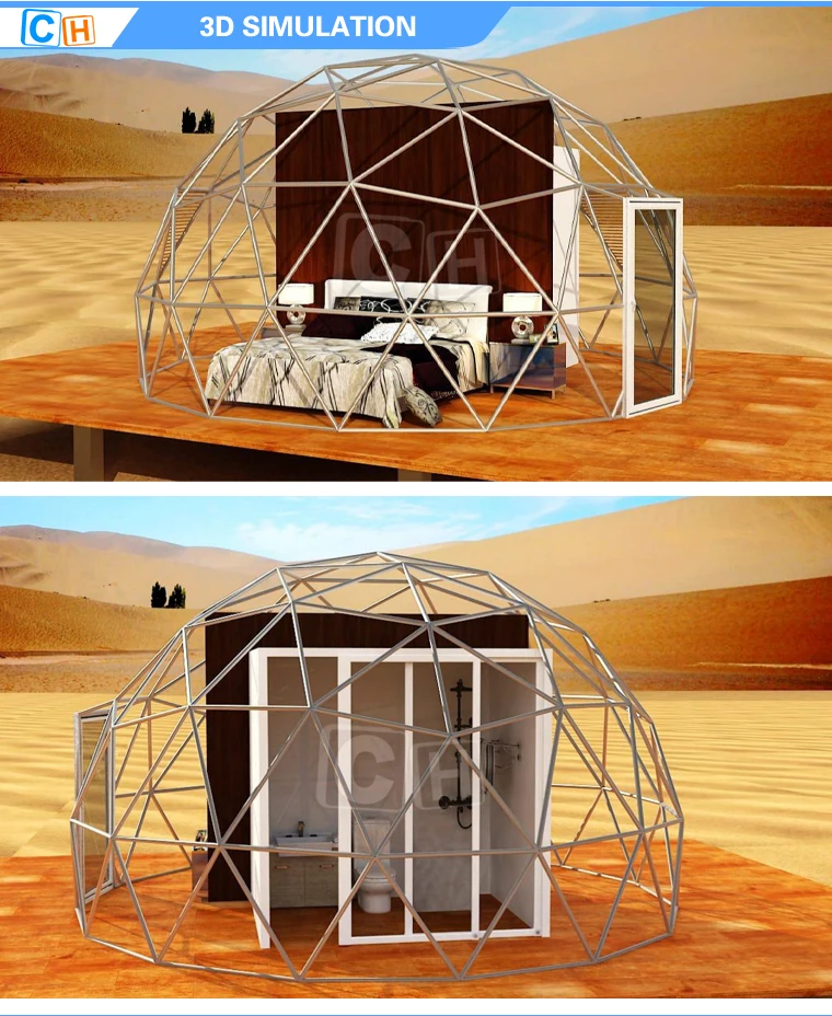 Transparent Garden Igloo 24 Foot Geodesic Luxury Camping Yurt Round ...