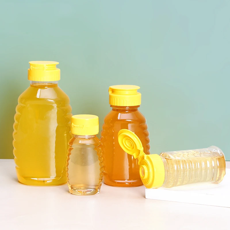 Honey Packaging - Eco-Friendly PET Bottles with Silicone Lid