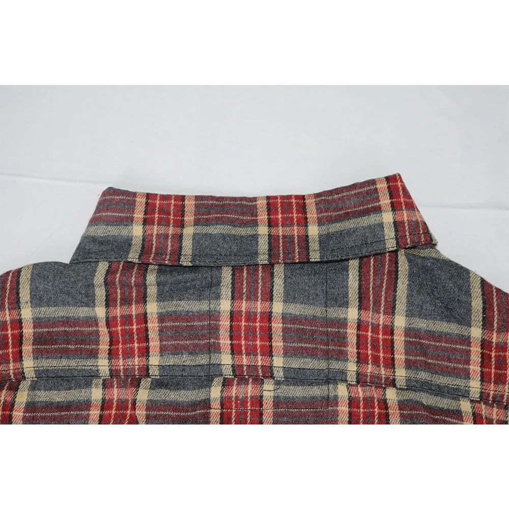 High Quality Customized Logo Man Plaid Shirt & Embroidery Turn-down ...