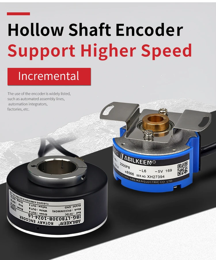 Push Pull Ttl Rotary Encoder Incremental 500 1024ppr For Motor Cnc