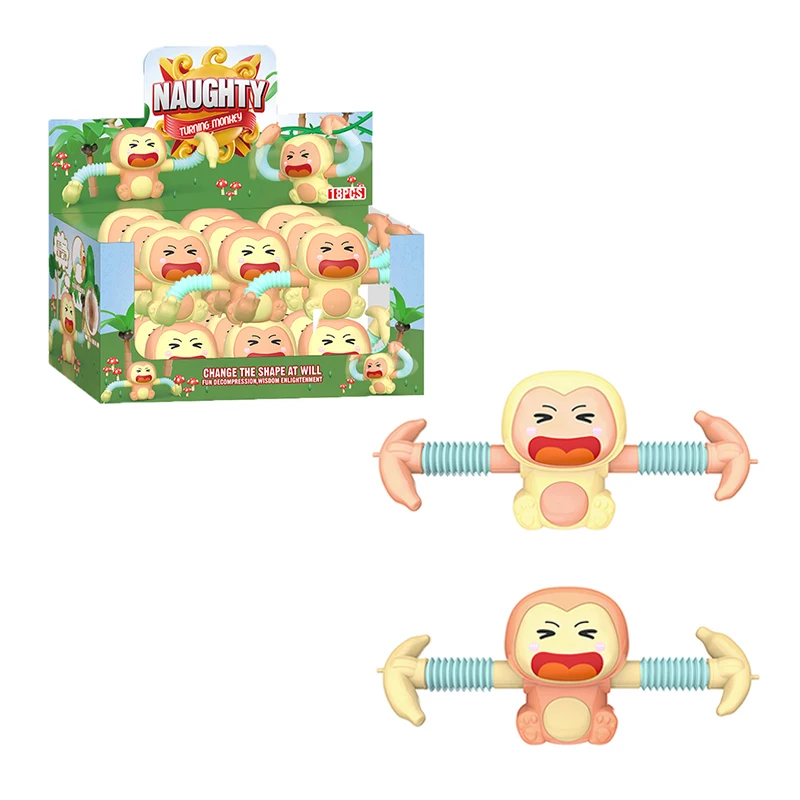 Children Mini Rollover Monkey Pop Tube Toys Stress Relief Pop Tubes ...